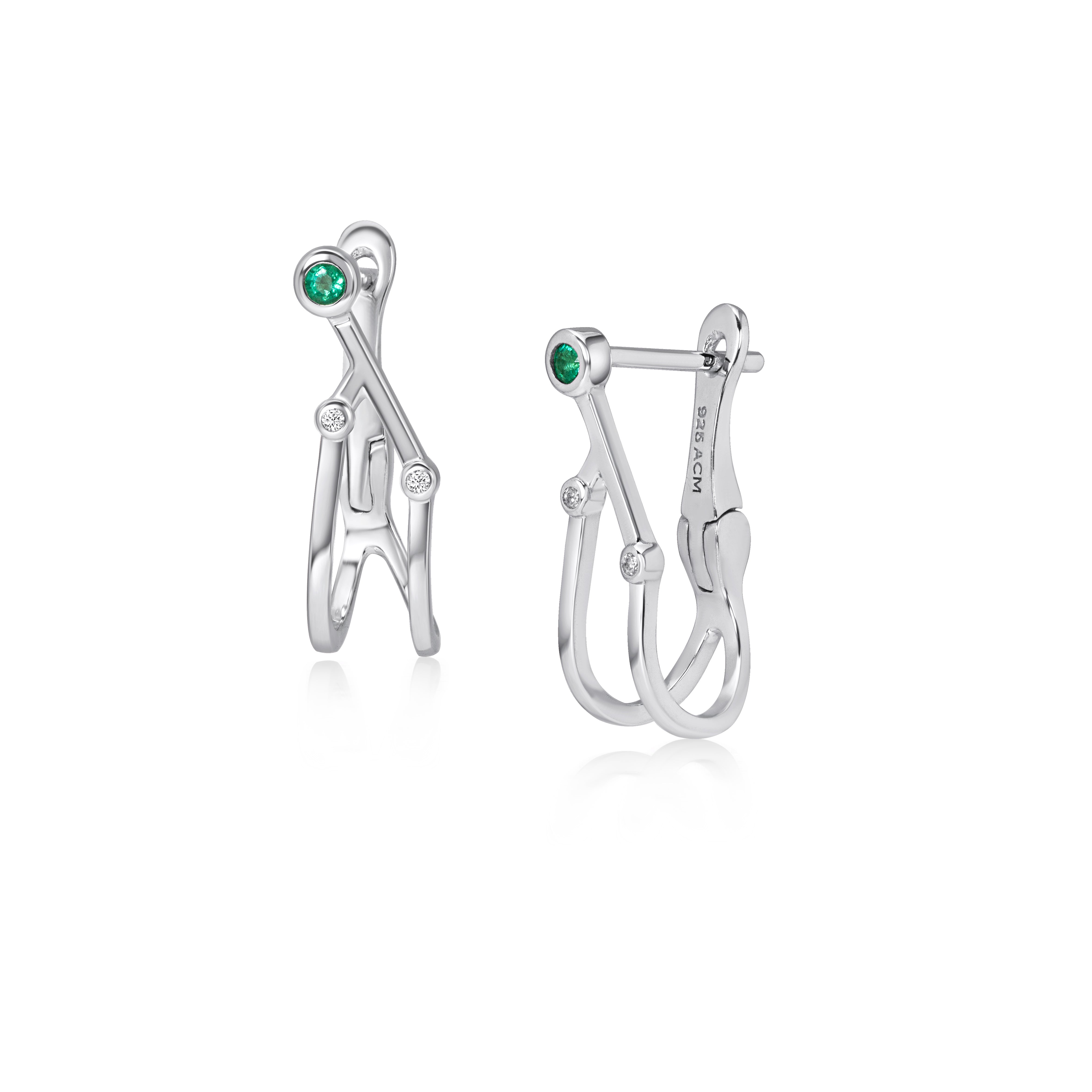 Zodiax Taurus Emerald Hoop – acemijewelry